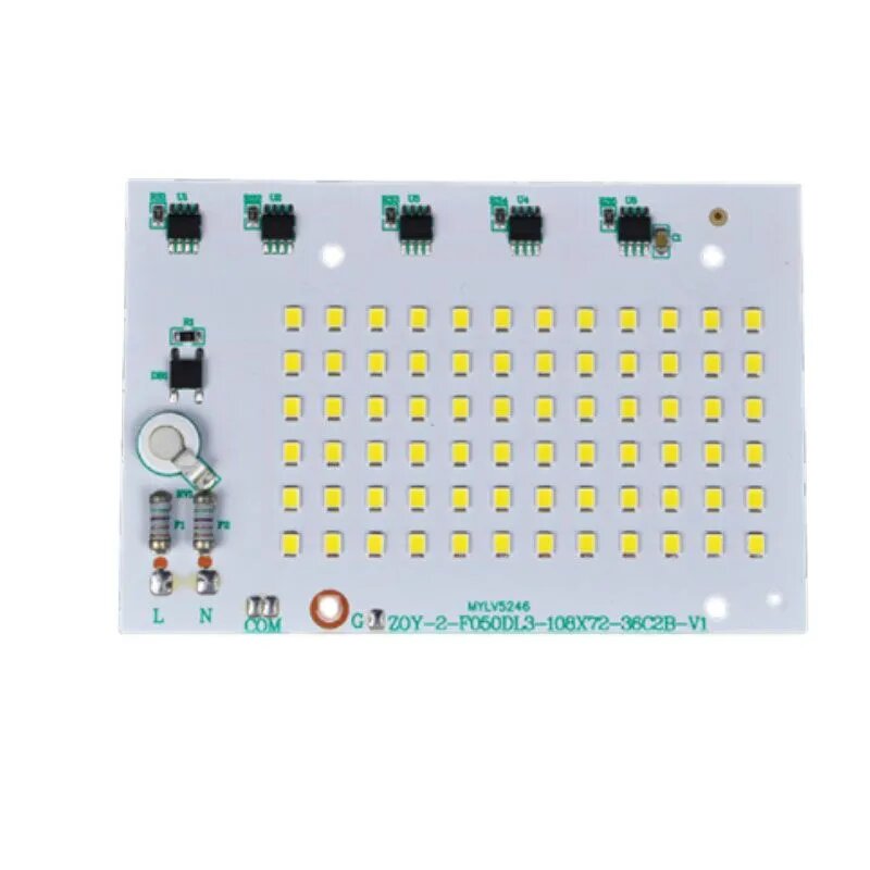 AC220V Светодиодная матрица,50 ВТ, LED, холодный белый, Подходит для прожекторов