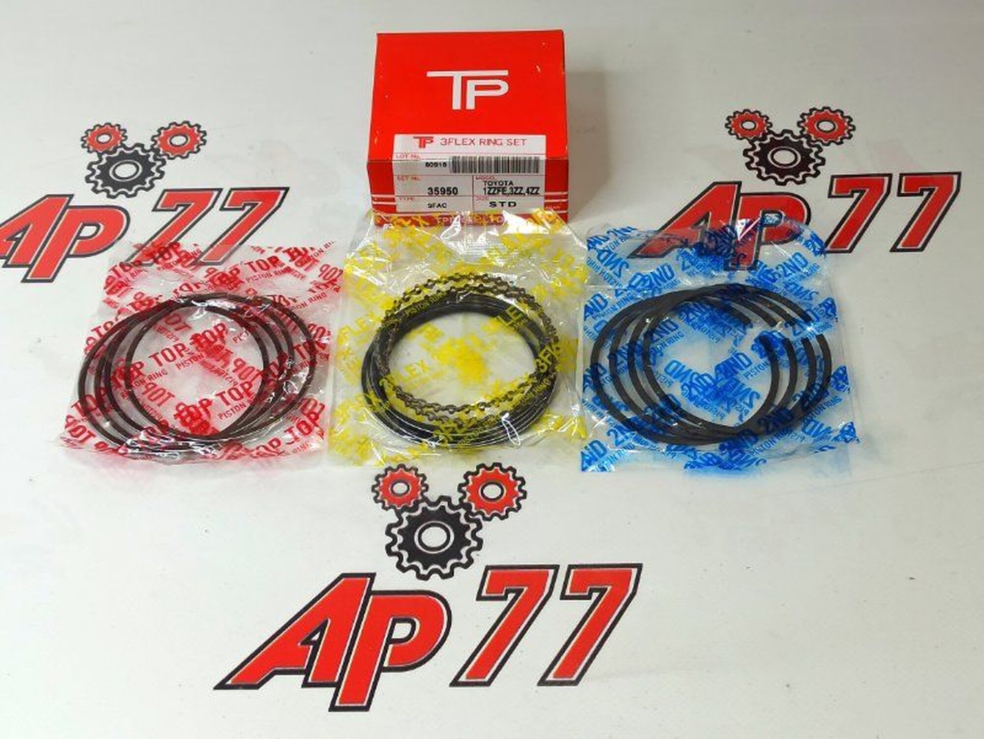 Кольца поршневые TPR для автомобилей Toyota 1ZZFE, TP35950STD