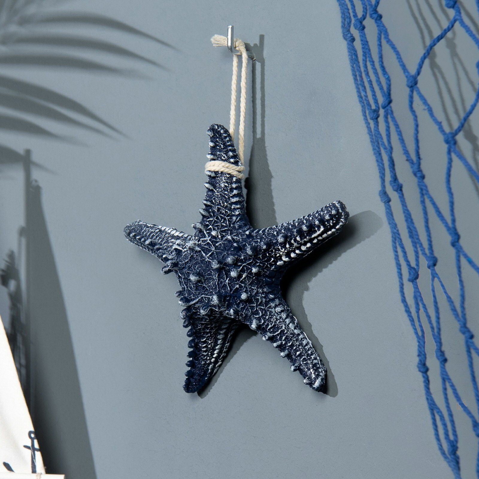Настенный декор подвесной "Морская звезда", панно, 16 см, тематика: морская тематика