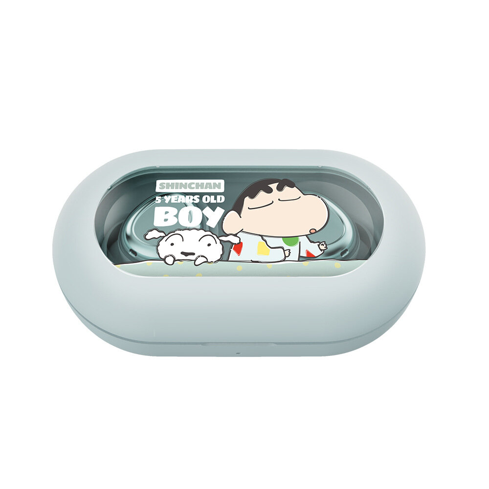 Наушники TWS Bluetooth Shinchan с шумоподавлением, режимом сна, 30-часовой батареей, цвет спящий зеленый