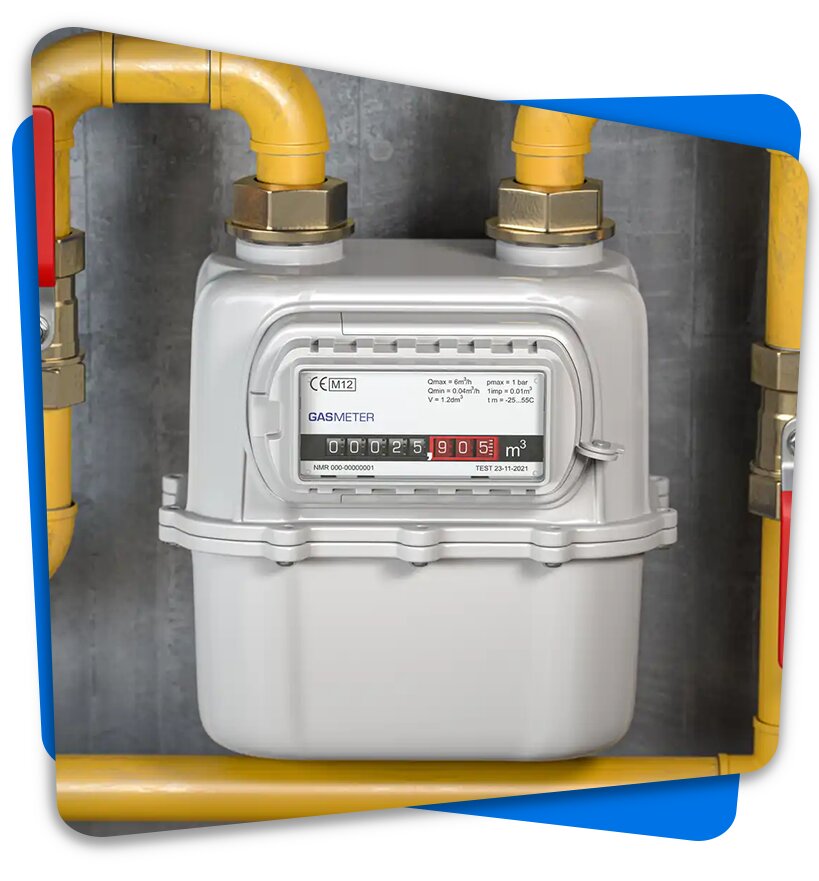 Счетчик газа ELEKTROMED ALFAGAS, с поверкой, G6, 1 1/4", механический, электронное подключение поверка 2015г