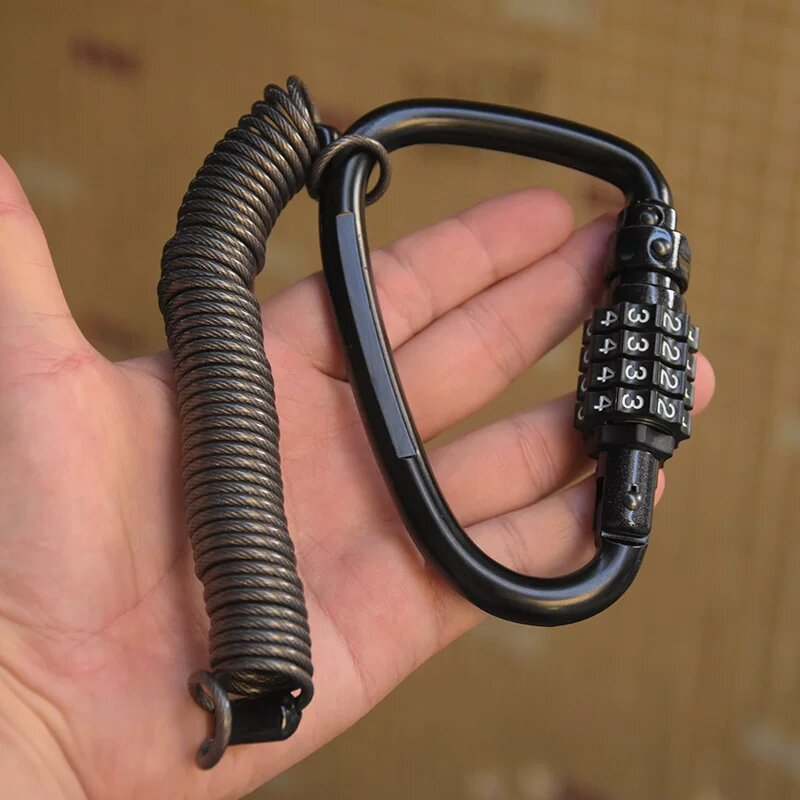 Многофункциональный открытый быстроподвесной небольшой металлический карабин с паролем, D-образный большой кольцевой