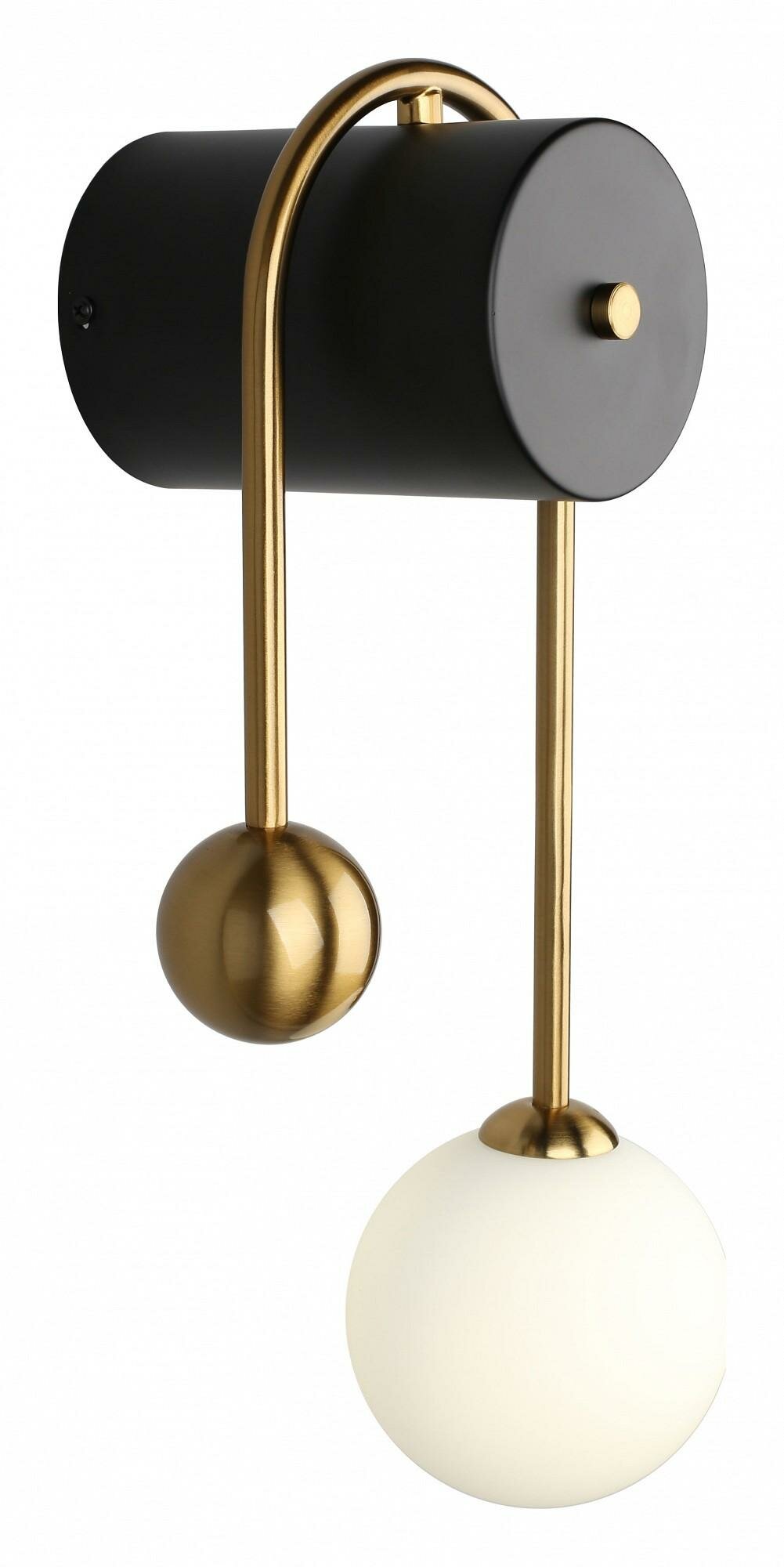 Бра Aployt Ester APL.324.11.01 цвет латунь, черный На монтажной пластине Модерн