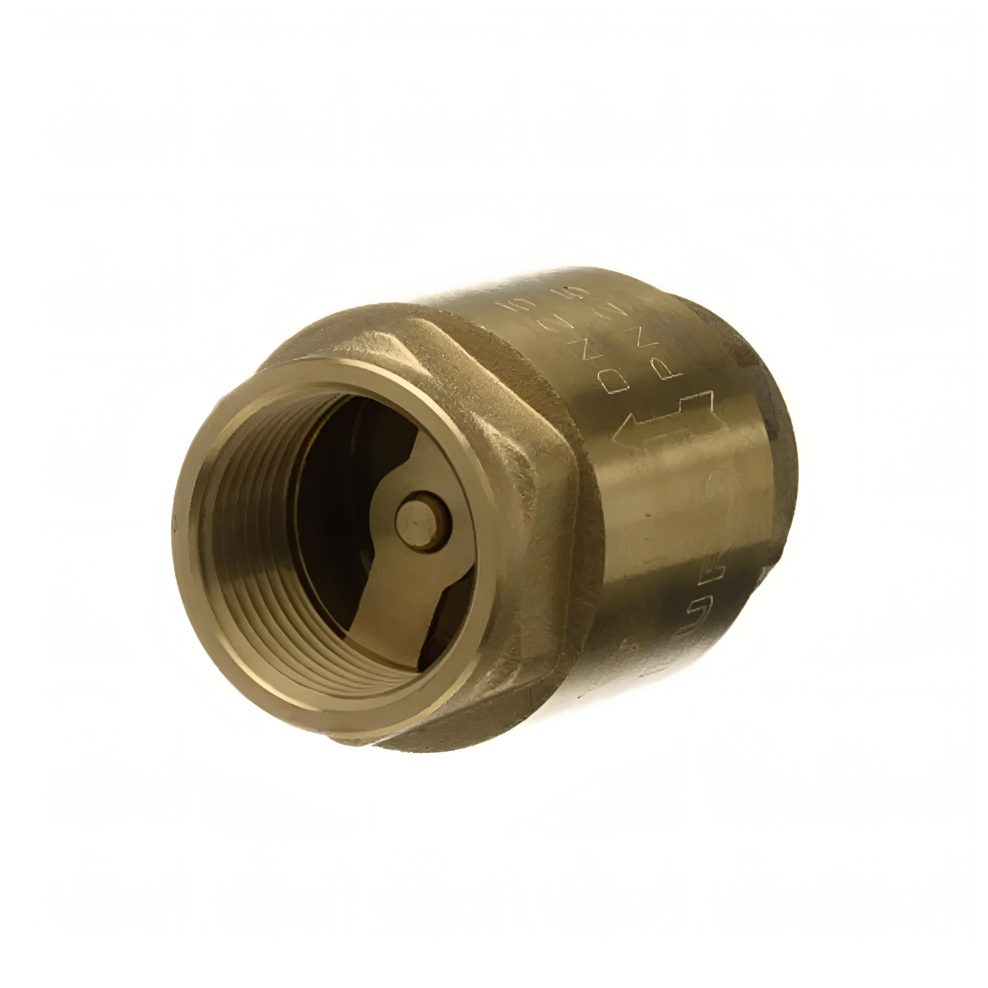 Обратный клапан с металлическим седлом TST, латунь, 2", для воздуха, воды, температура до 100°C