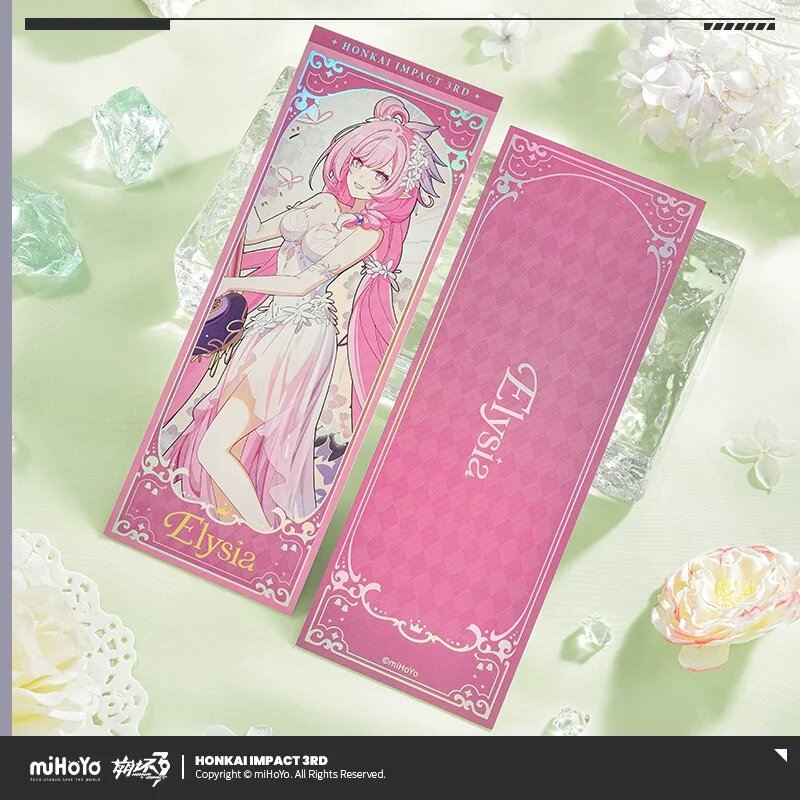 Открытки Elysia Herrscher of Human EGO из Honkai Impact 3 Розовый, 7 Laser Ticket