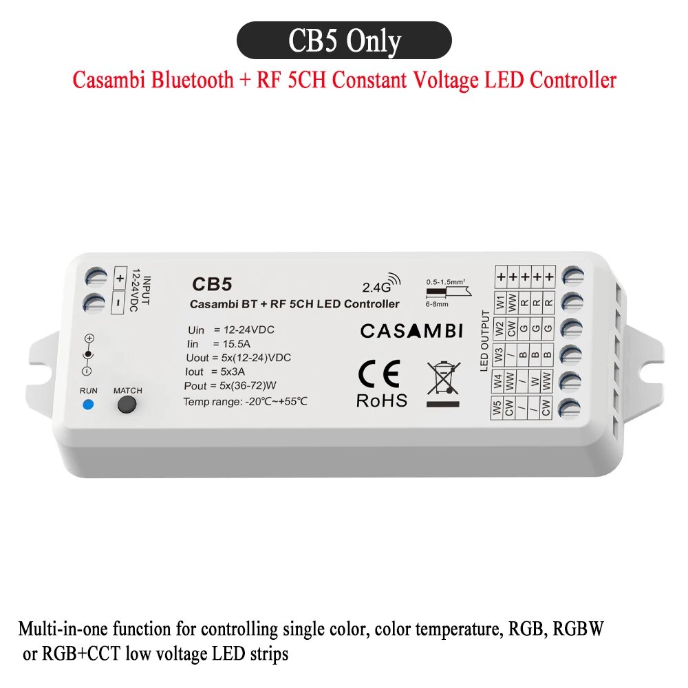 Casambi CB5 5CH Bluetooth RGB LED контроллер