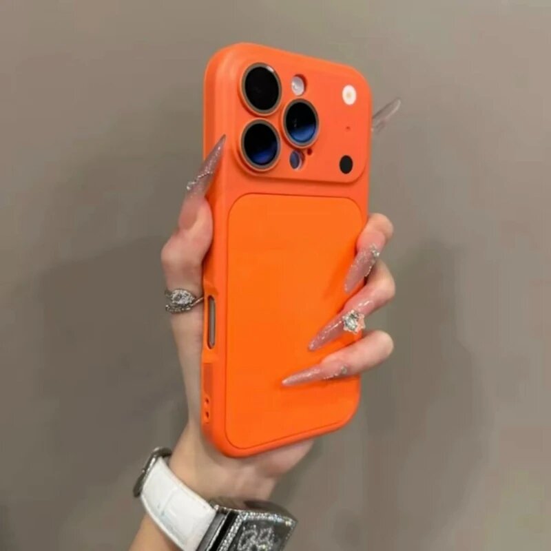 Оранжевый чехол для iPhone 16 Pro, матовый