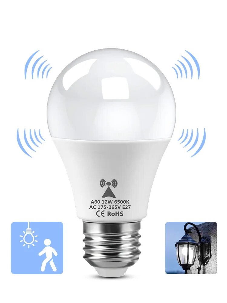 Лампочка, Цоколь: E27, 12 Вт, 1 шт.