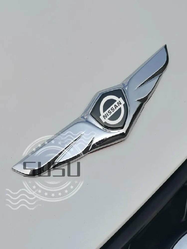 3D металлическая эмблема для Nissan ABS + нержавеющая сталь Объемный дизайн Бесследный монтаж