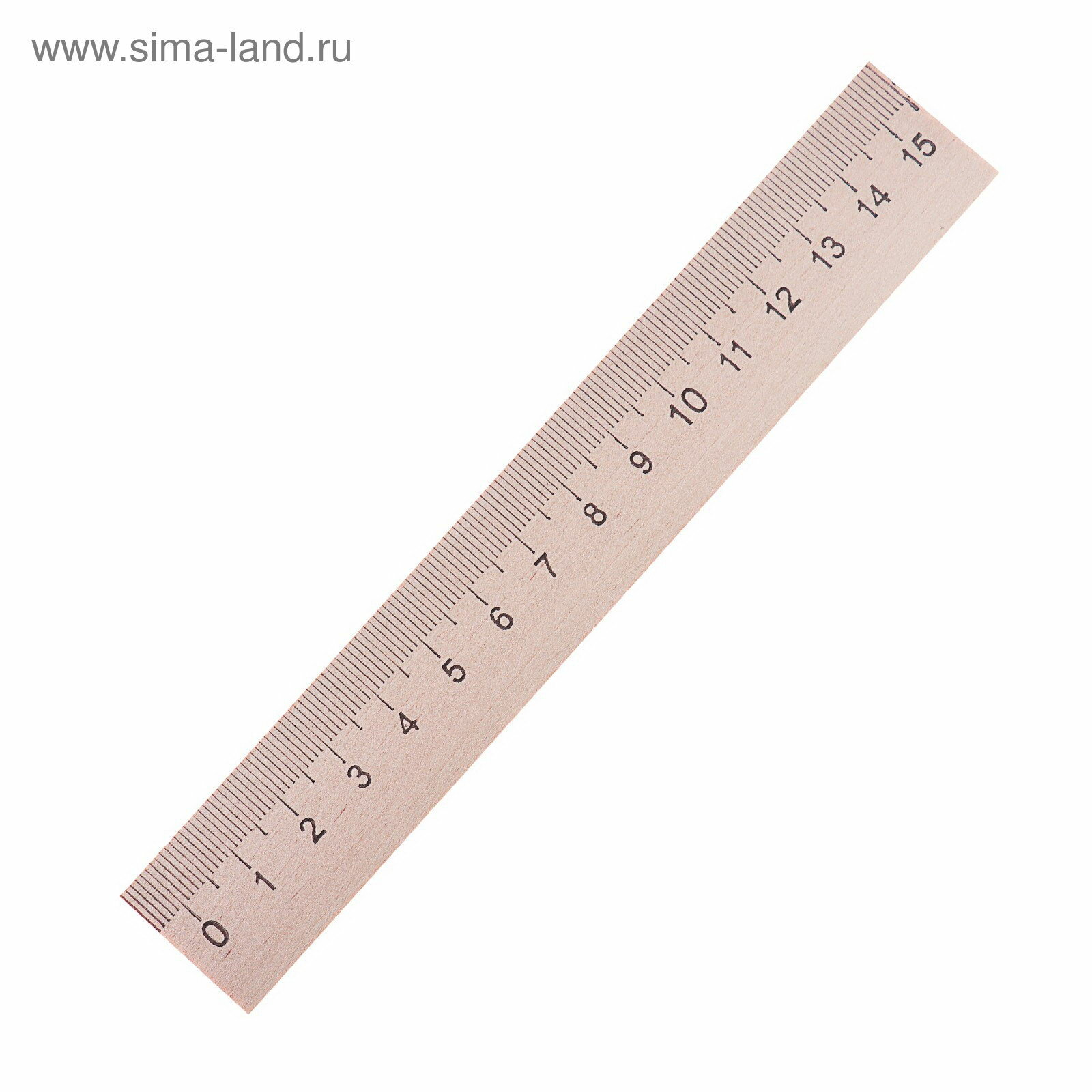 Линейка деревянная ЛМП 150 15 см, цвет: бежевый, вид линейки: линейка, 100 шт.