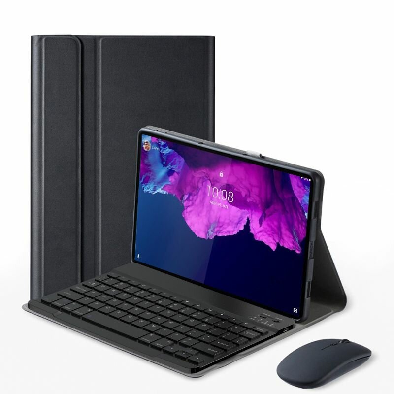 Подходит для Lenovo Tab P11 Pro 11,5 дюймов (TB-J706F TB-J716F). Защитный кожаный чехол для планшета + съемная русская квадратная клавиатура Bluetooth + беспроводная мышь.