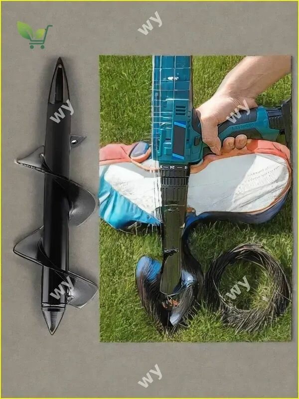 Ручной садовый бур из легированной стали для посадки деревьев и цветов - универсальный земляной бур для дрели