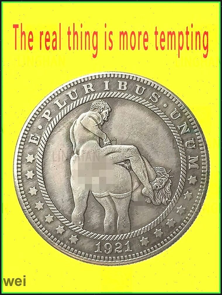 40*3mm Двусторонняя памятная монета для сексуальной женщины