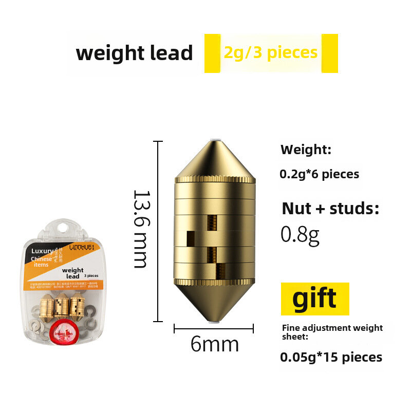 Плащевая грузка для рыбалки Lin Lake, быстрого регулирования, без повреждения лески, пулевидная грузка, аксессуары для рыбалки, 2,0 г, 3 коробки с тонкокалиброванными прокладками