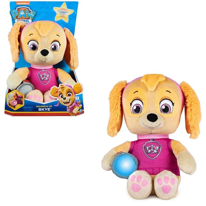 Spin Master Nickelodeon Paw Patrol Snuggle Up Toy / набор плюшевых игрушек-компаньонов для сна с фонариком и звуком, подходящий в качестве подарка-сюрприза для детей в возрасте от 3 лет и старше.