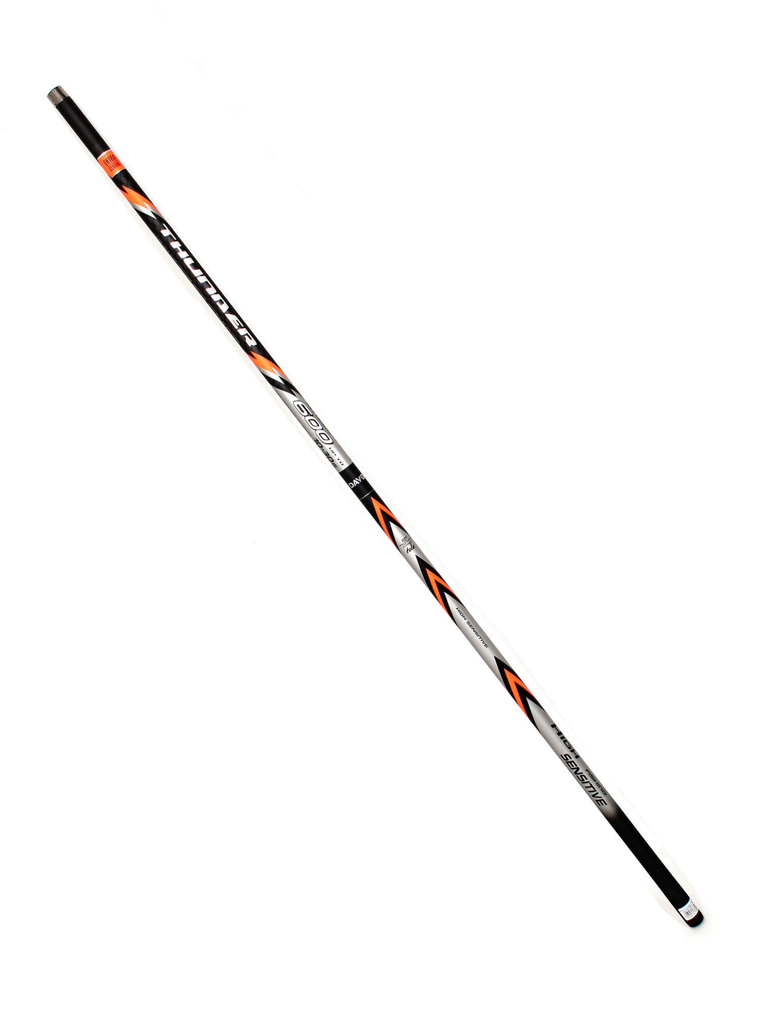 Удилище DAYQ "THUNDER POLE", маховое, длина 6 метра, вес 250гр, тест 10-30гр, без колец, карбон