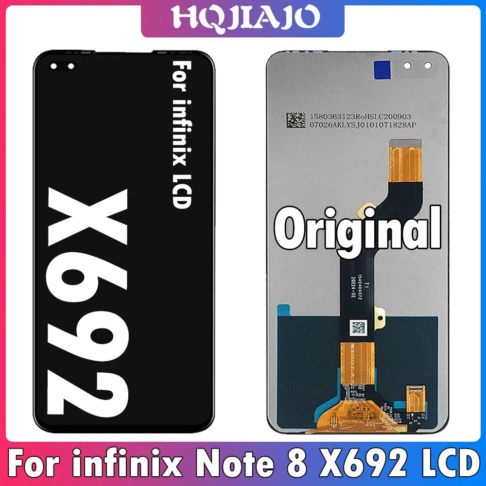 Оригинальный экран 6,95 дюйма для Infinix Note 8, ЖК-дисплей, зеркальный экран, дигитайзер в сборе для Infinix Note8 X692, ЖК-дисплей без рамки