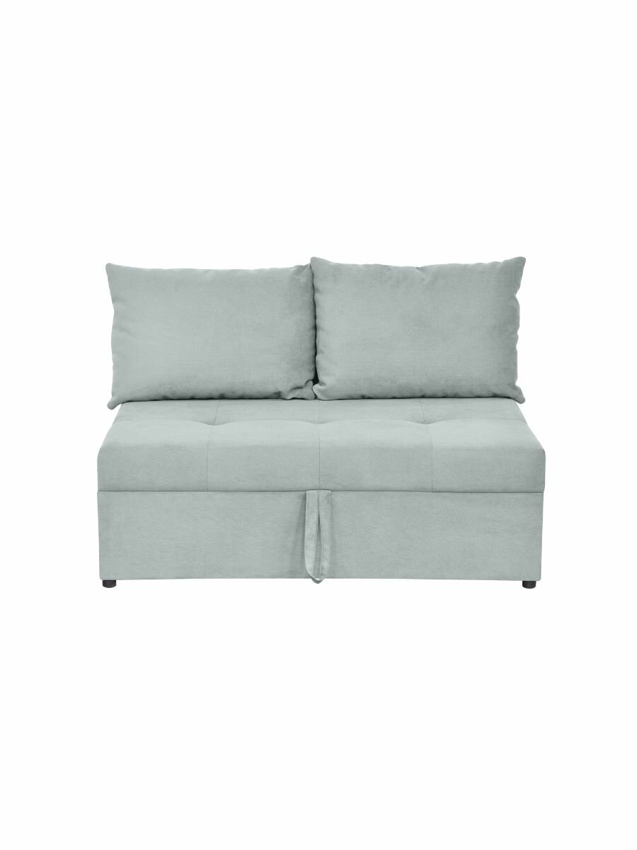 Диван раскладной без подлокотников сити 1400 (спальное место 1400*1900), велюр цвет светло-серый