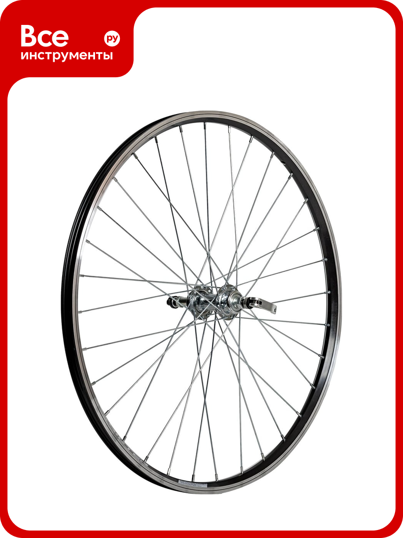 Колесо STG 26" заднее, двустеночный обод, 32 отверстий, втулка SF-A09R сталь под V-brake, эксцентрик под трещетку 6-8 Х95078
