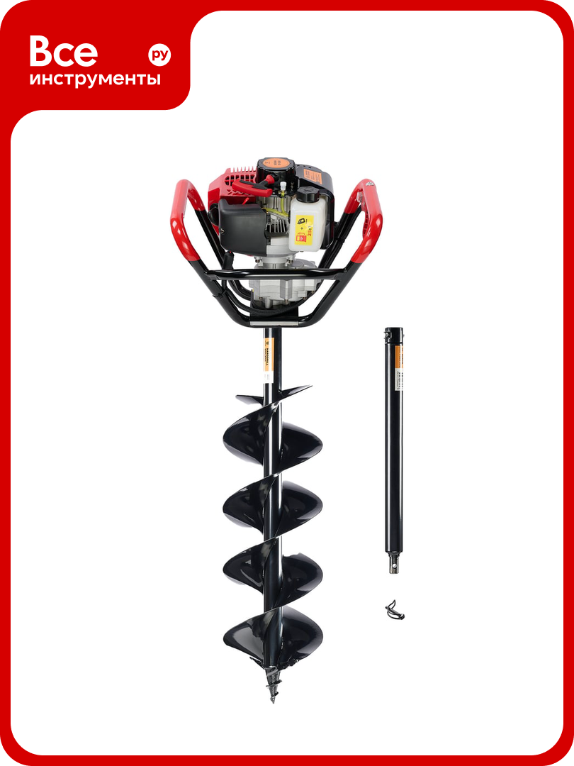 Специальный профессиональный комплект мотобур BURAN DT-250 со шнеком HARDDRILL 200x800 и удлинителем PLUS-500 S00135