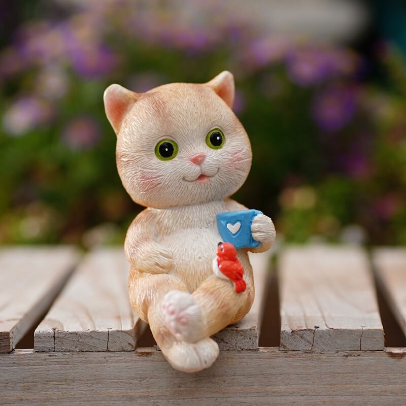 Милый кролик, читающий в кресле-качалке, украшение для офиса, настольное украшение, сад, балкон, двор, ландшафтный дизайн, горшечное растение, подарок