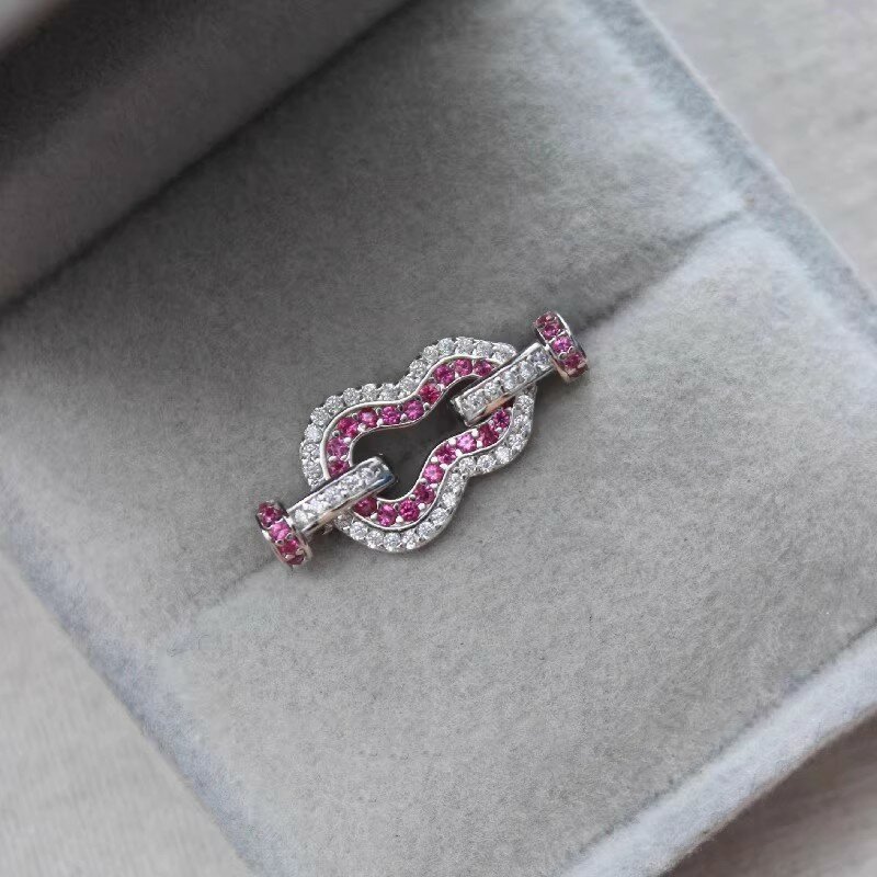 Горячая распродажа SG: 18K белое золото, полное покрытие бриллиантами, универсальный замок для жемчужного ожерелья, коннектор для DIY браслета, материал для конца замка