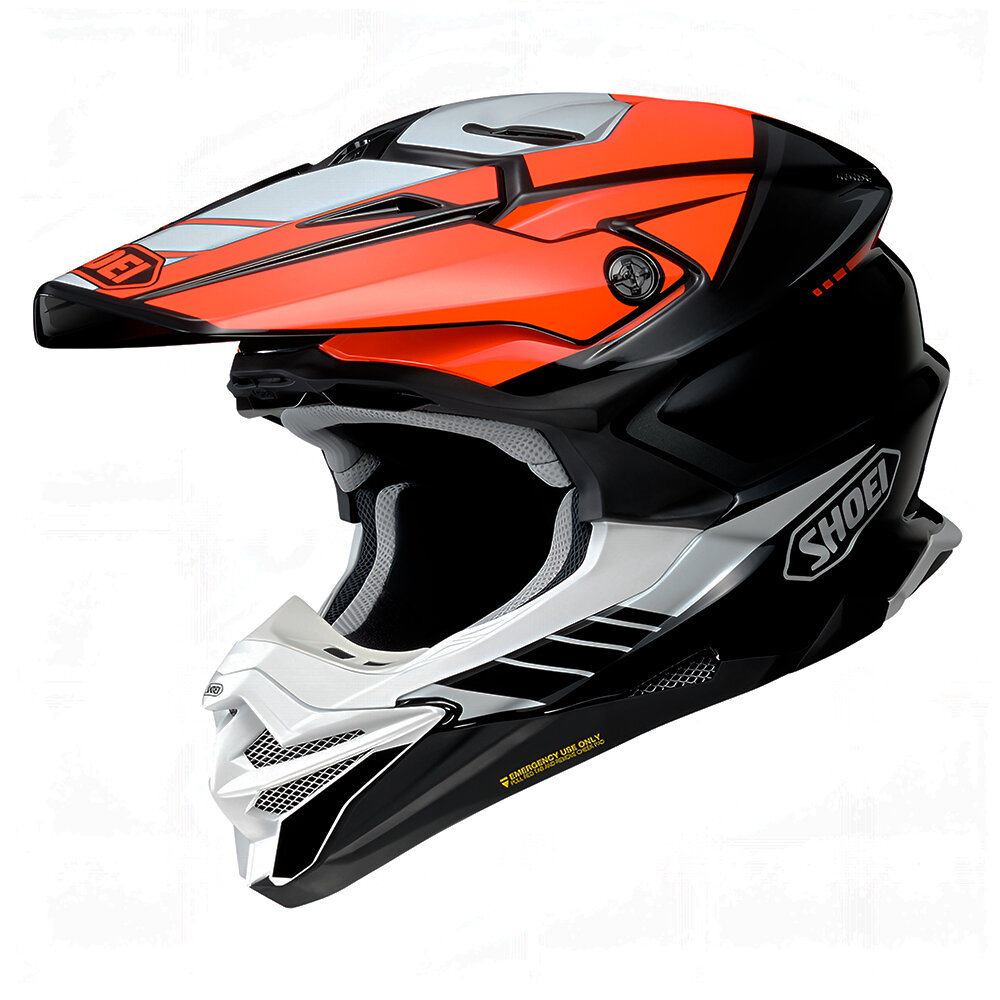 Мотошлем кроссовый SHOEI VFX-WR 06 JAMMER (белый, черный, оранжевый, S)