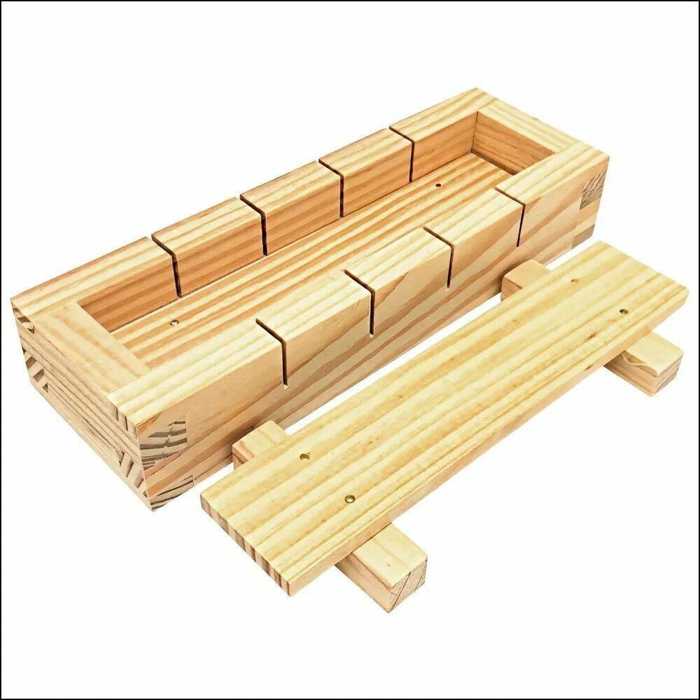Деревянный пресс для суши с крышкой, набор для DIY, вертикальная нарезка для дома и ресторанов