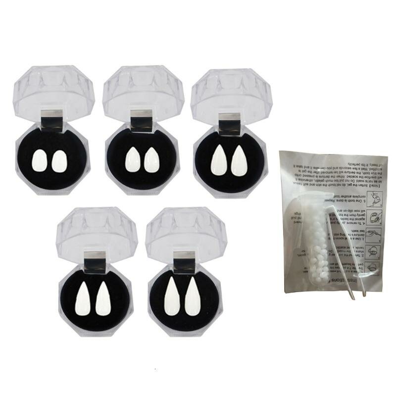 Вампирские клыки для косплея, 5 размеров и клей