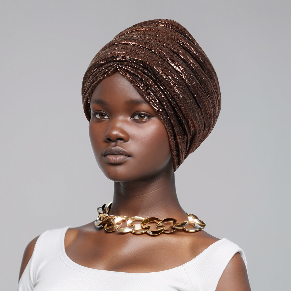 DIY Тюрбан Африканский Золотая Печать Спонж