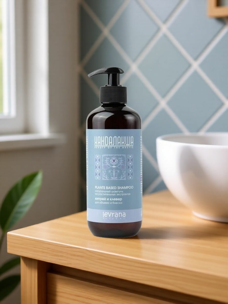 Levrana, кандалакша Шампунь натуральный на растительных экстрактах Кипрей и клевер, 400мл