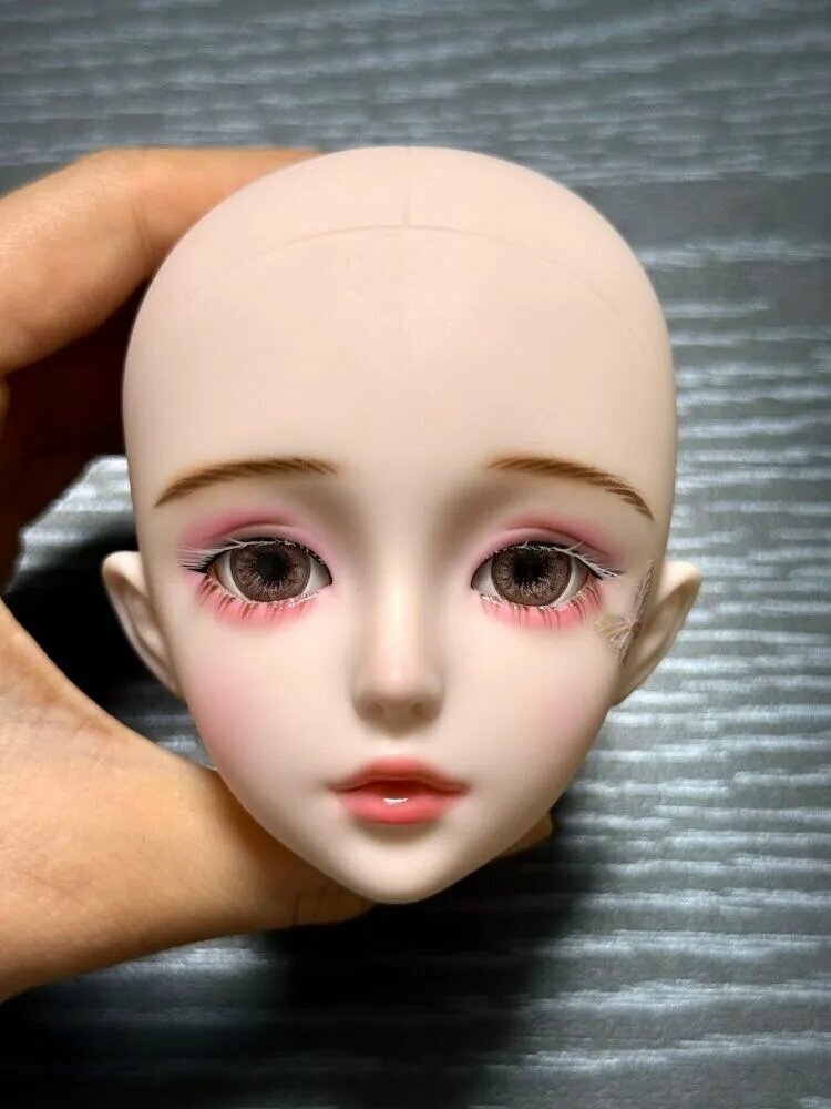 Голова куклы 60 см БЖД макияж с бабочкой аксессуары для кукол