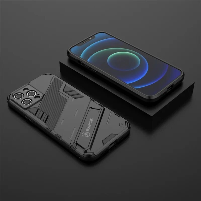 Чехол для iPhone 11/12/13/14/15 Pro Max, черный, бронированный
