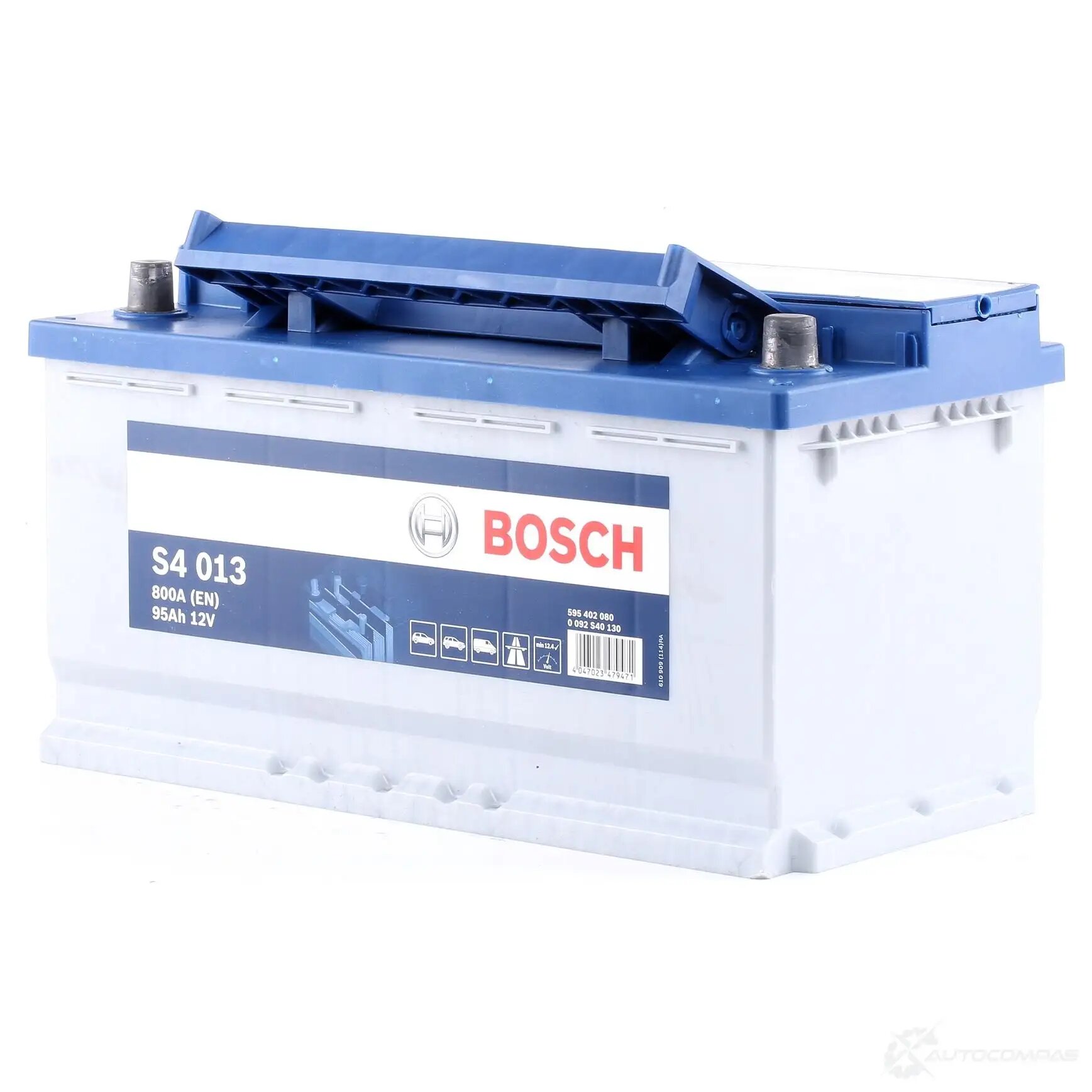 Аккумулятор 95 ач обратная 800 а 12 в Кальциевый CA/CA silver 353x175x190 BOSCH 595 402 080 12V 95Ah 800A 304129 0092S40130
