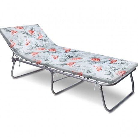 Кровать раскладная "Ника"с мягким матрасом, труба 22 мм, ткань Оксфорд 600, 191,5х71,5х33 см, РК4-М