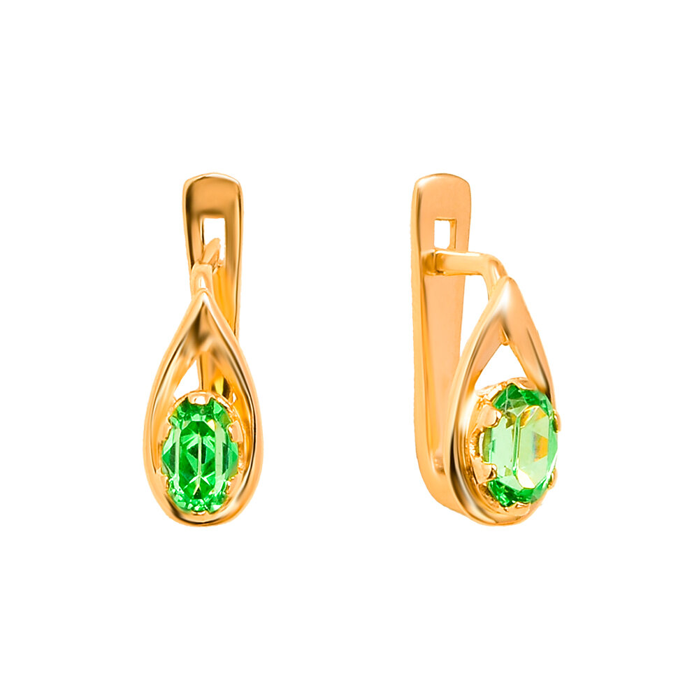 серьги из красного золота