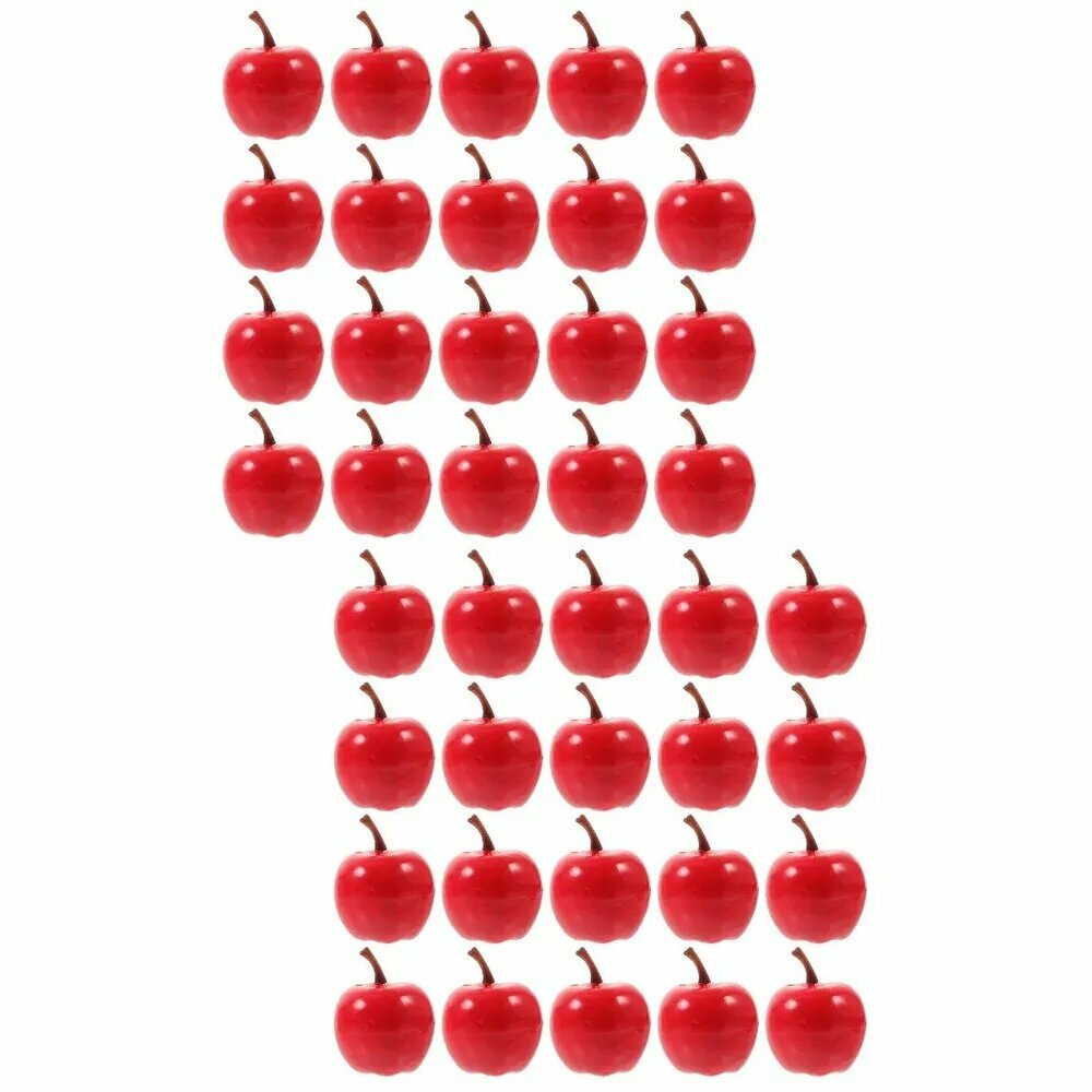 Модели красных мини яблок из пеноматериала для домашнего и торгового декора, 40 шт