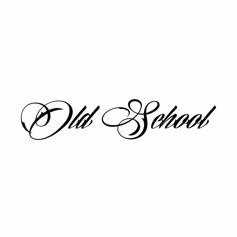 Автомобильная наклейка Old School Personaily, виниловая наклейка, украшение черного, серебристого цвета, 15 см * 3,2 см