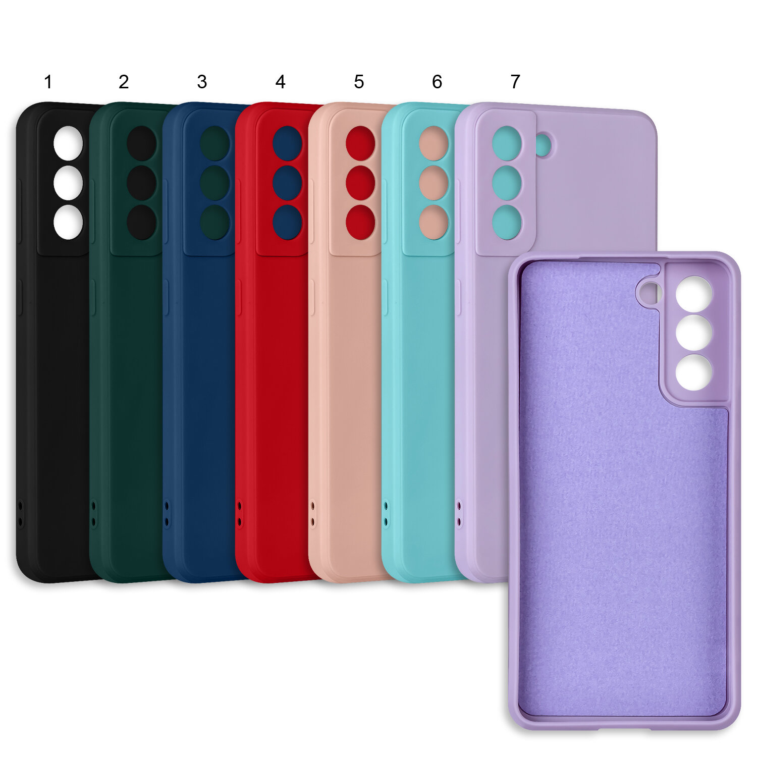 Чехол Samsung S21 цветнои силикон