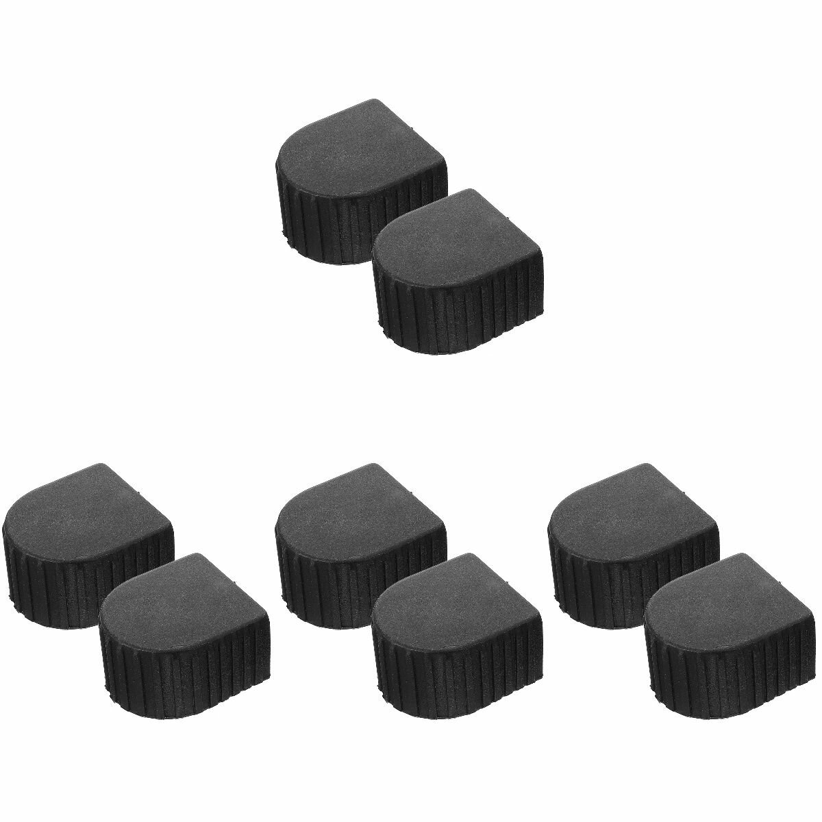 Черные пластиковые защитные колпачки для лестницы, комплект из 8 штук, для бытовых и телескопических лестниц