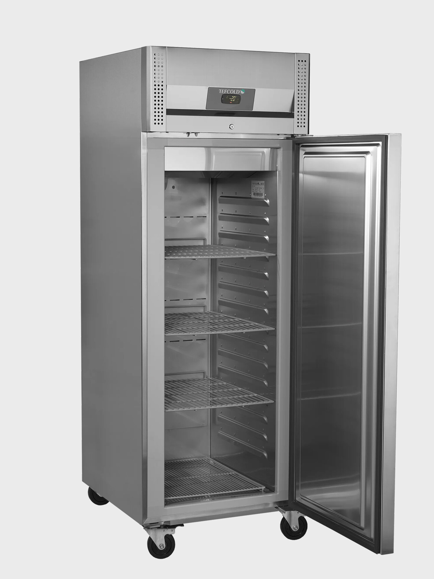 Морозильная камера TEFCOLD RF710X1 с глухой дверью, 408 л, 220 Вт, морозильник вертикальный