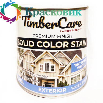 Краска для дерева TimberCare Solid Color Stain для наружных работ 0,713л Белая база 350053