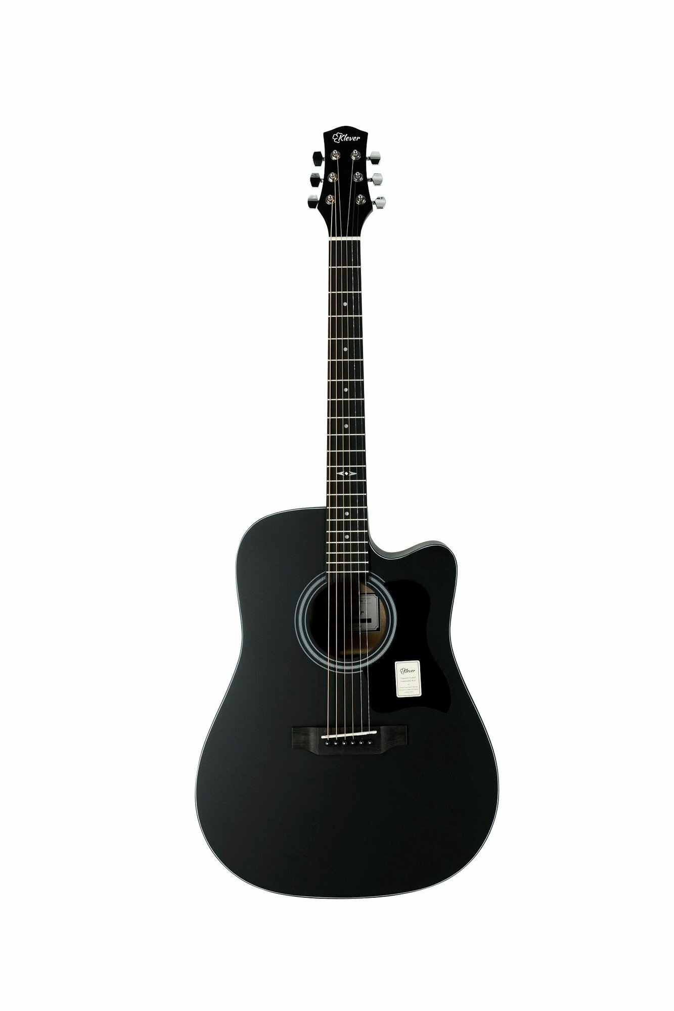 Klever KD-120S BK - Акустическая гитара дредноут, цвет чёрный матовый