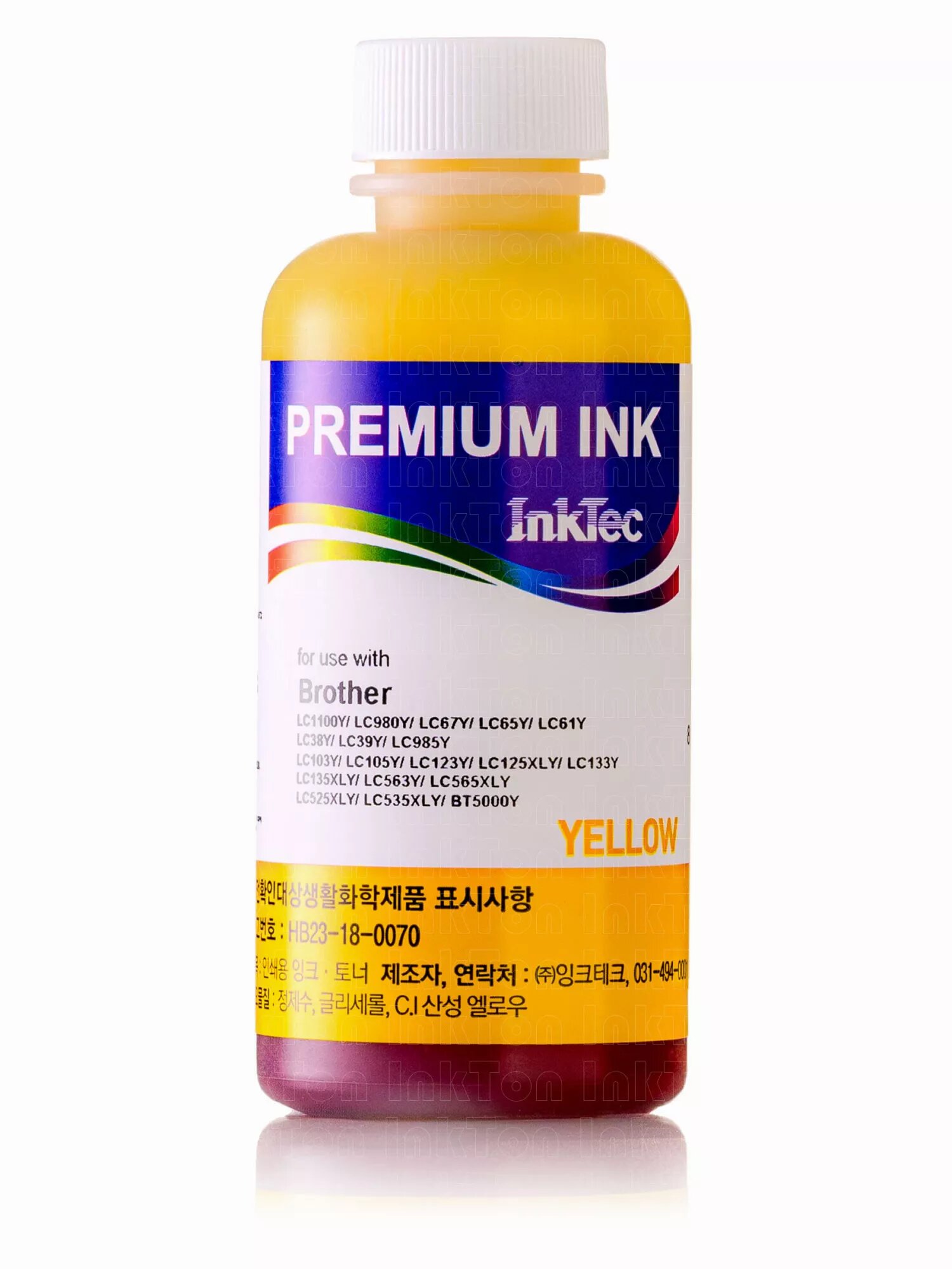 Чернила для Brother DCP-T220, DCP-T225, DCP-T420W, DCP-T425W, DCP-T520W, BT5000Y, 100 мл, желтые