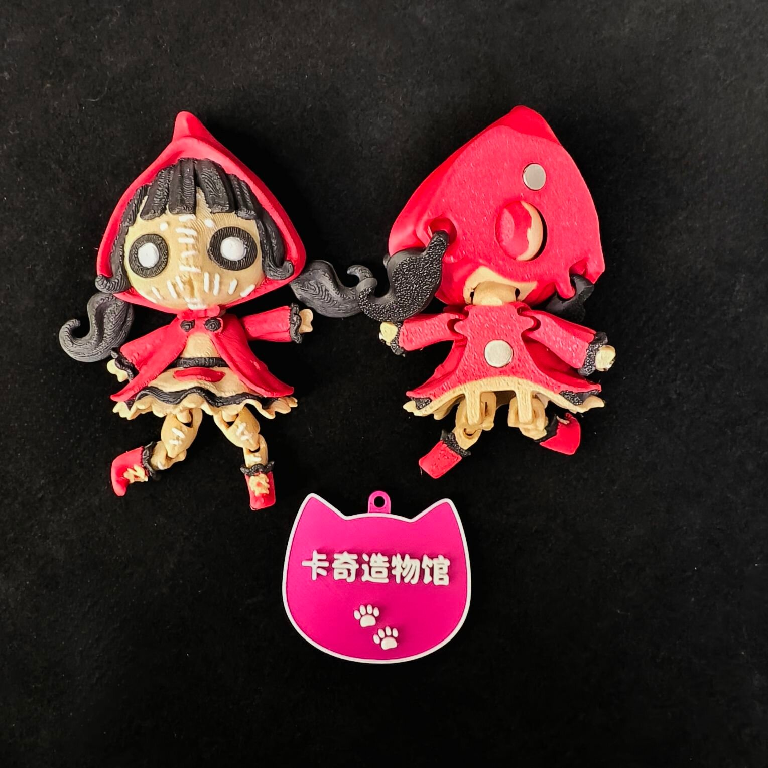 [Кукла ужасов] 3D-печатная подвеска Красной Шапочки, жуткая подвеска на Хэллоуин, фигурка с подвижными суставами