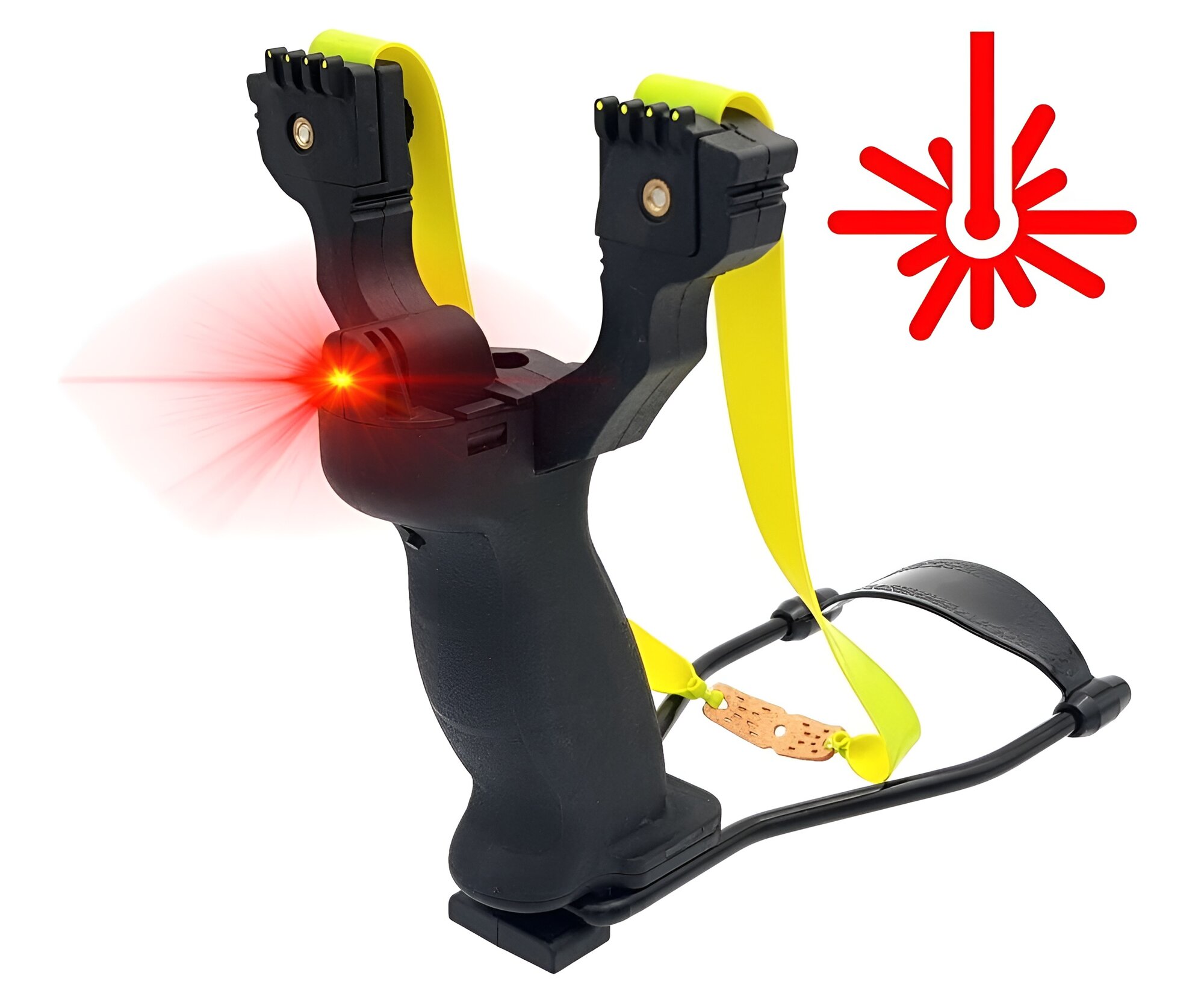 Рогатка Centershot "Hammer", с упором и ЛЦУ, пластик/резина, черный