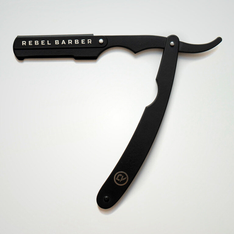 Опасная бритва с защитой и сменным лезвием Protector Black REBEL BARBER Protector Black Razor Бритвенный станок 1 шт