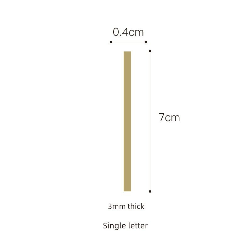 Латунные наклейки на стену с английским алфавитом, металлические украшения для стен, медные наклейки на дверь с