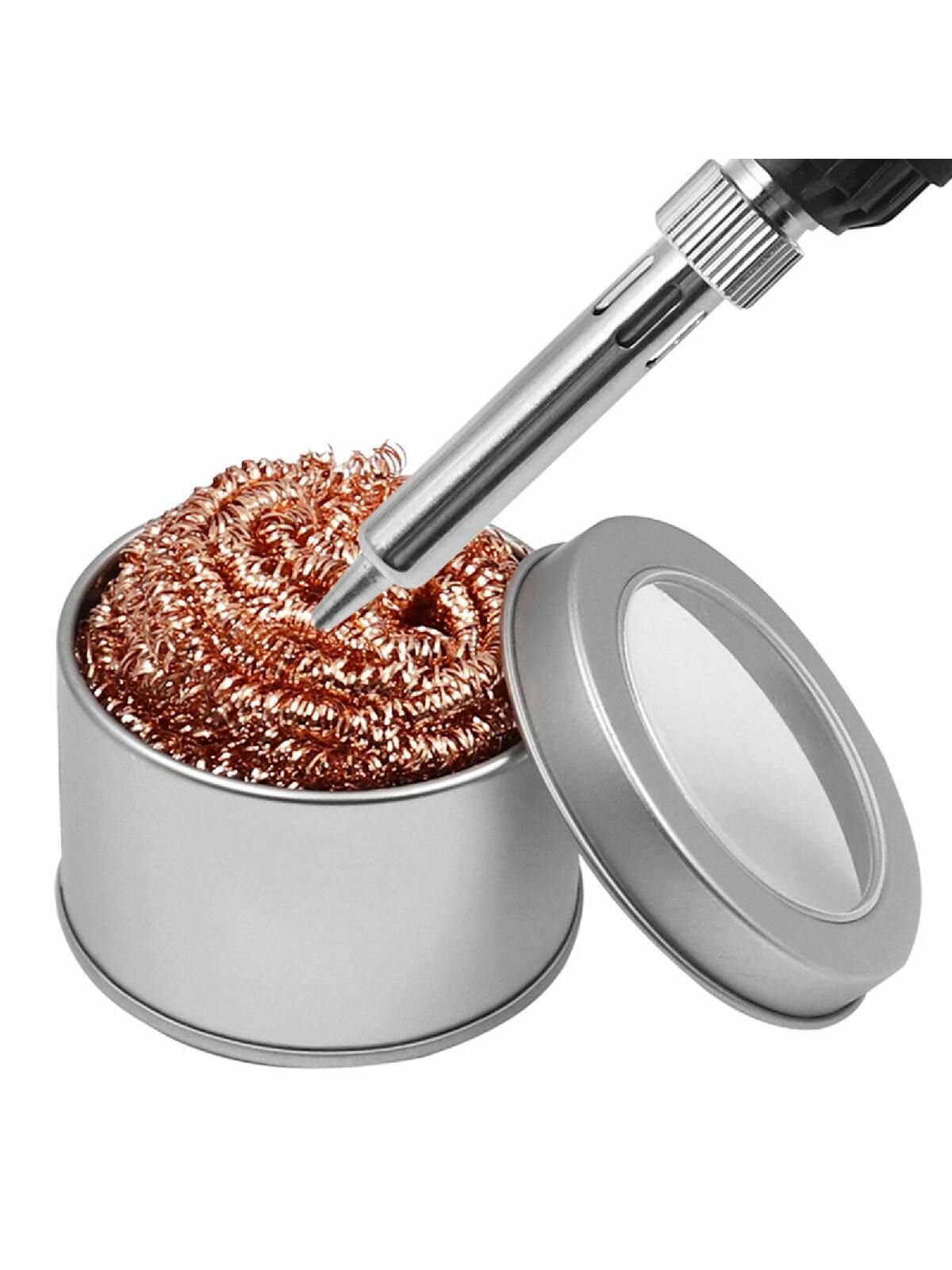 Губка для очистки жала паяльника бронзовая . Медная стружка для паяльника. Удалитель припоя.