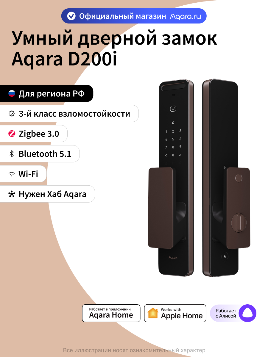Умный дверной замок Aqara D200i ML-D01D, Zigbee 3.0, Bluetooth 5.1